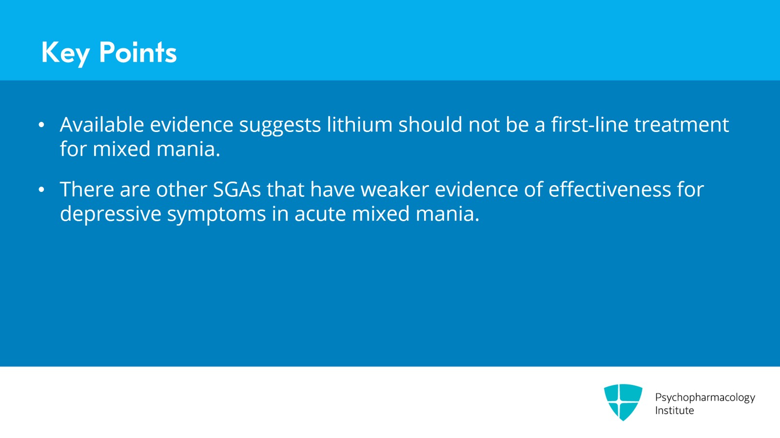 Managing Bipolar Mania With Mixed Features: SGAs | Psychopharmacology ...